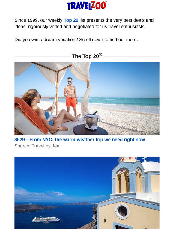 Travelzoo: This Week's Top 20 | Milled