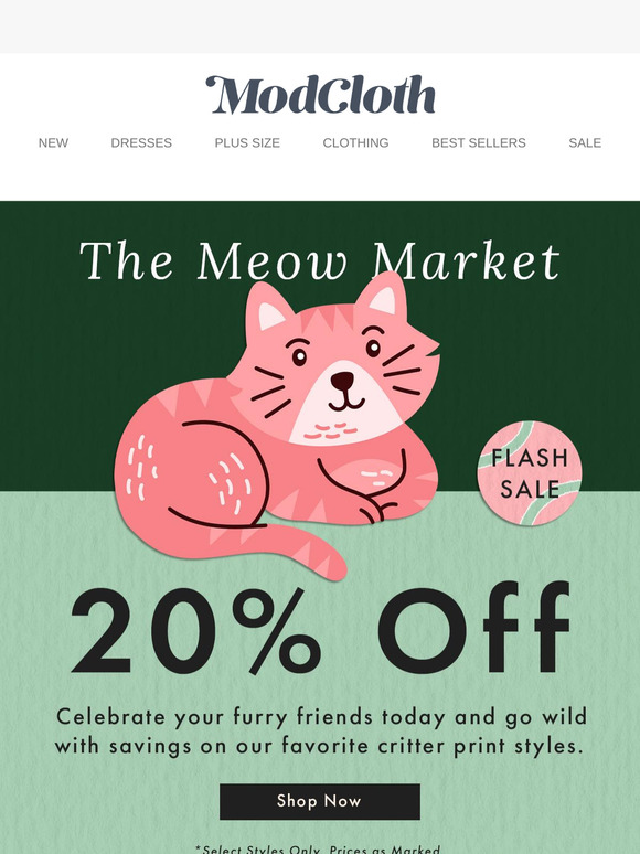 Modcloth Email Newsletters: Shop Sales, Discounts, and Coupon Codes