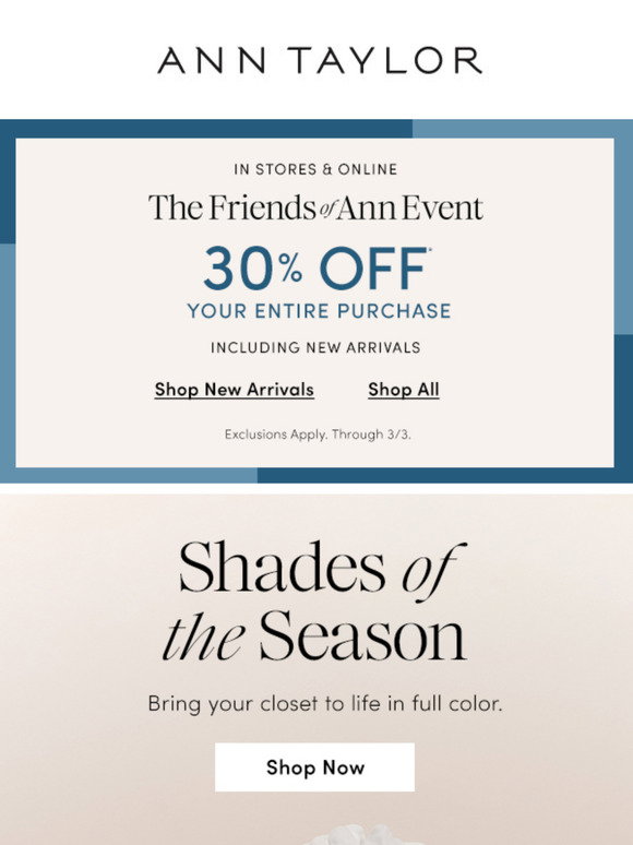 Ann Taylor: These Are The Colors Of The Moment | Milled