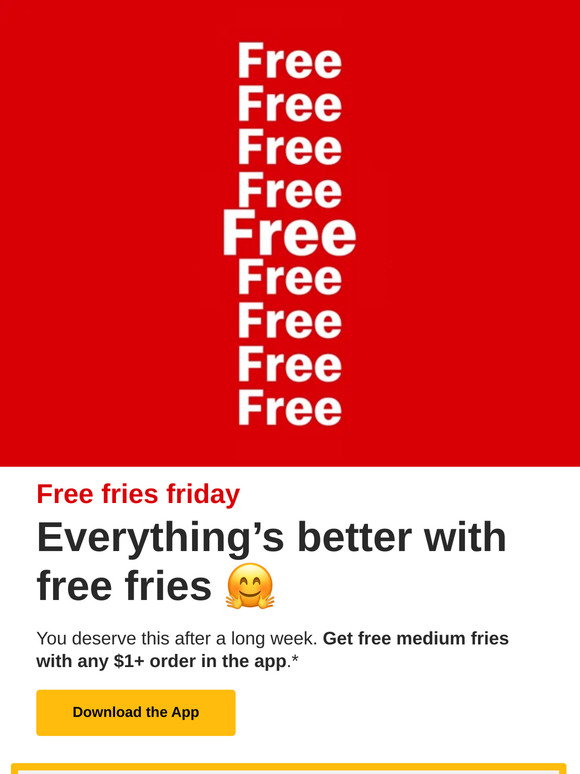 McDonald's: free fries to start ur weekend | Milled