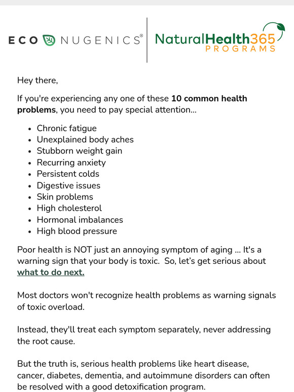 Econugenics: ☣️ 10 Toxic Body Warning Signs | Milled