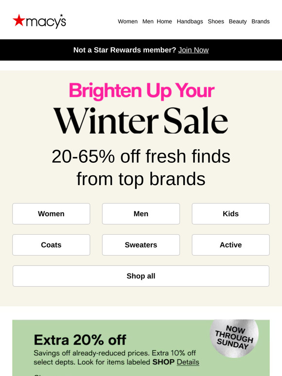 Macy's: Up to 65% off + an extra 20% off fresh spring styles | Milled