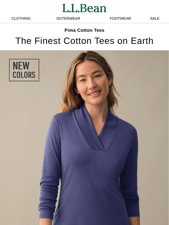 L.L.Bean: New Pima Tee Colors to Brighten Your Wardrobe | Milled