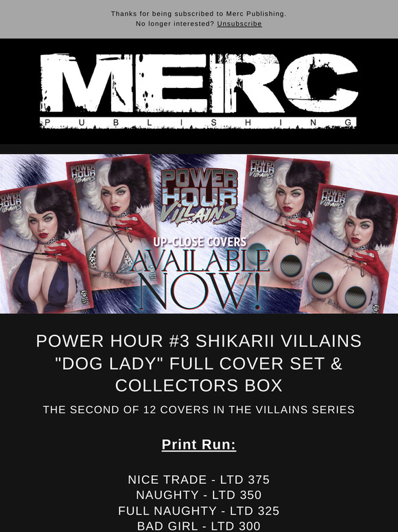 MERC: AVAILABLE NOW! POWER HOUR #3 SHIKARII VILLAINS "DOG LADY" FULL ...