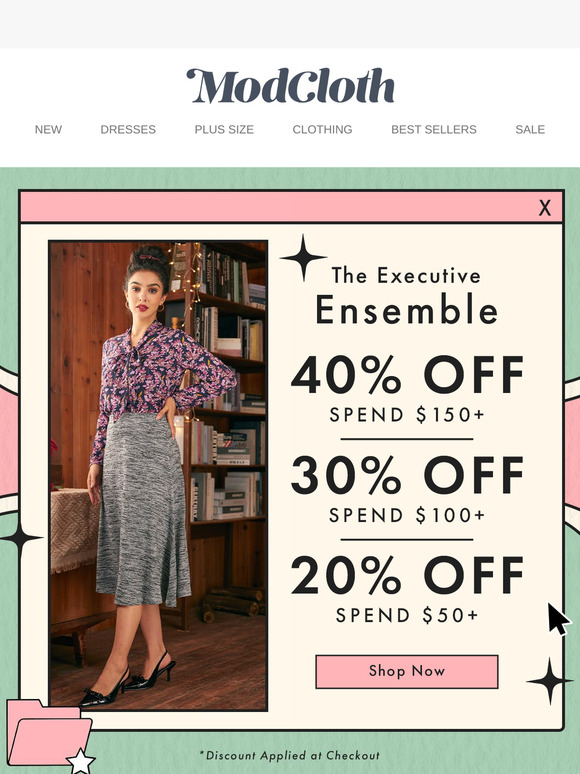 Modcloth Email Newsletters: Shop Sales, Discounts, and Coupon Codes