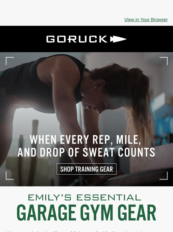 GORUCK: Train Smart With the Right Garage Gym Essentials | Milled