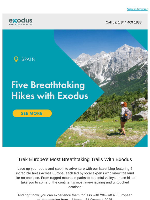 Exodus Travels: Top 5 Must-Hike Trails in Europe With Exodus | Milled