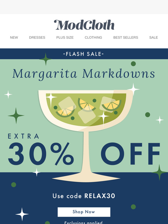 Modcloth Email Newsletters: Shop Sales, Discounts, and Coupon Codes