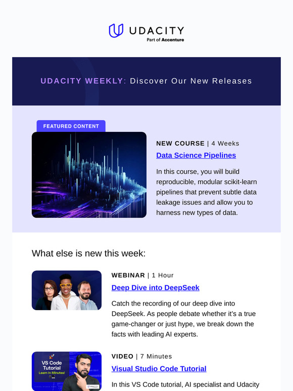 Udacity: 📺 Watch: DeepSeek Breakdown, VS Code Tips & Analyze Data Like a Pro | Milled