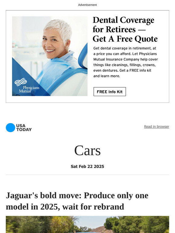 USA TODAY: Cars: Jaguar's bold move: Produce only one model in 2025 ...