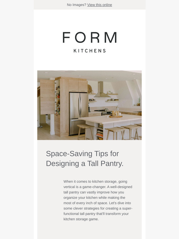 FORM Kitchens: Space-Saving Tips for Designing a Tall Pantry | Milled