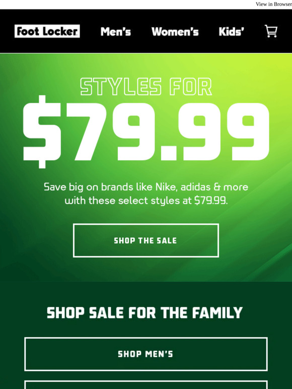 Foot Locker: Top styles at $79.99! | Milled