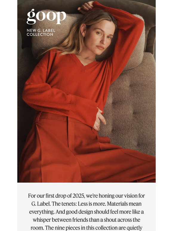 Goop: G. Label: the new collection | Milled