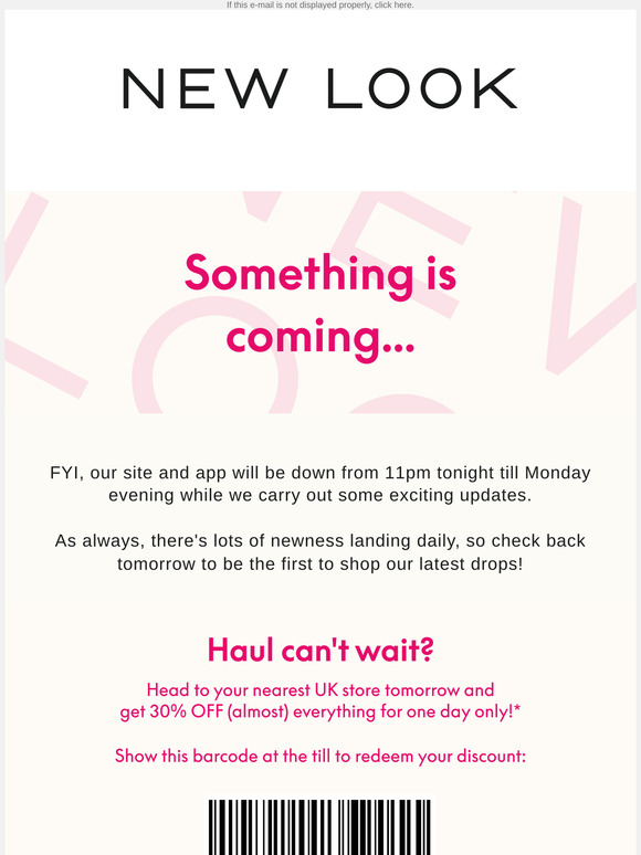 New Look Email Newsletters: Shop Sales, Discounts, and Coupon Codes