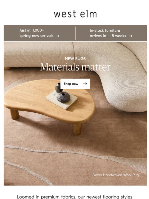 West Elm: Spring refresh (from the ground up) | Milled