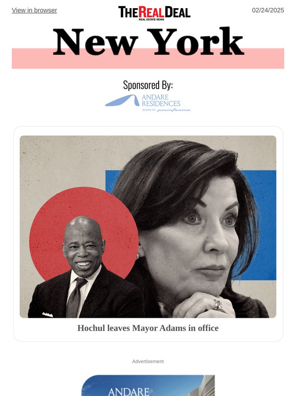 The Real Deal: Hochul leaves Mayor Adams in office; More women accuse ...