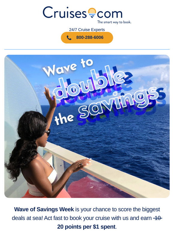 Cruises: Wave of Savings Week = DOUBLE REWARDS | Milled