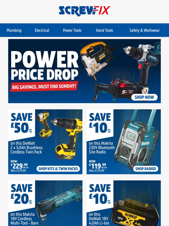 Screwfix: ⚡ Power Price Drop! Deals You Can’t Miss | Milled