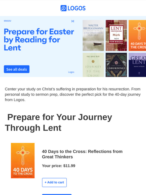 Logos: Prepare for Easter with reading for Lent | Milled