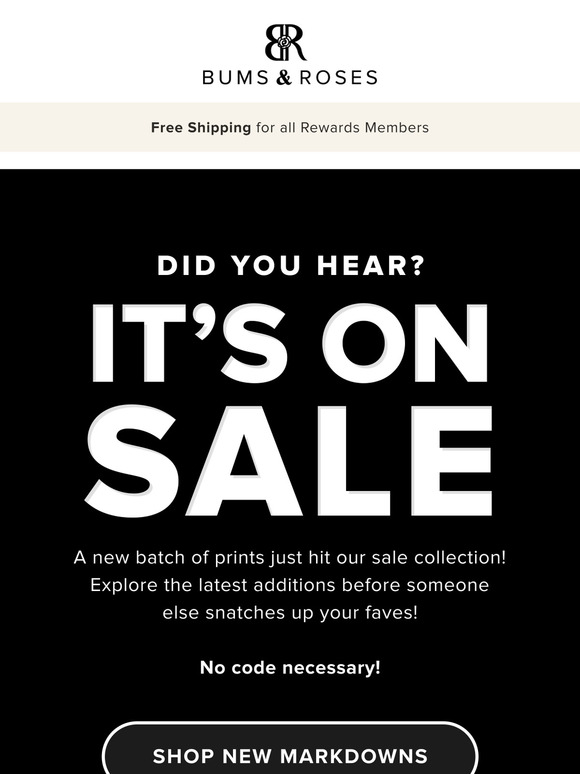 Bums & Roses: psst… it’s on SALE 🙌 | Milled