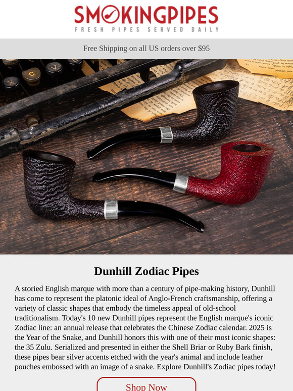 Smokingpipes: Dunhill Zodiac Annual Release | Zulu Shape | Milled