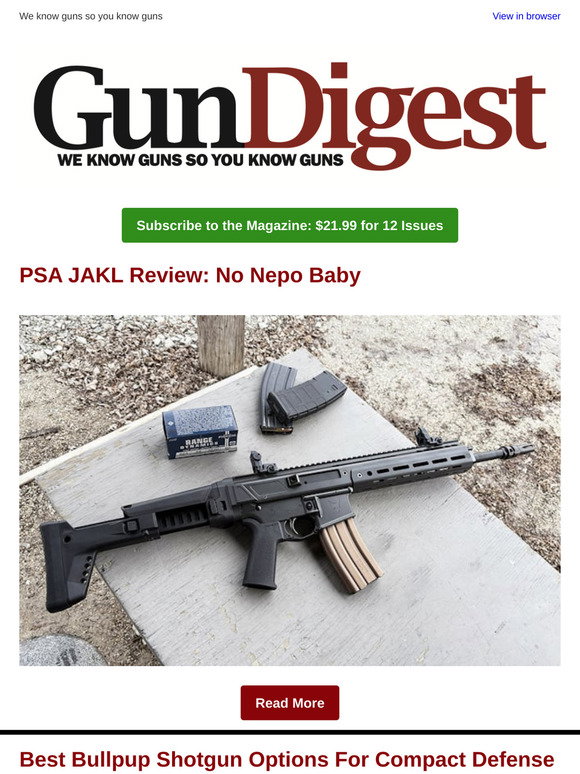 Gun Digest Store: PSA JAKL Review | Best Bullpup Shotguns | New ...