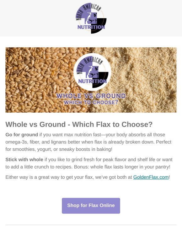 Golden Flax: Ground vs Whole - Which Flax to Choose? | Milled