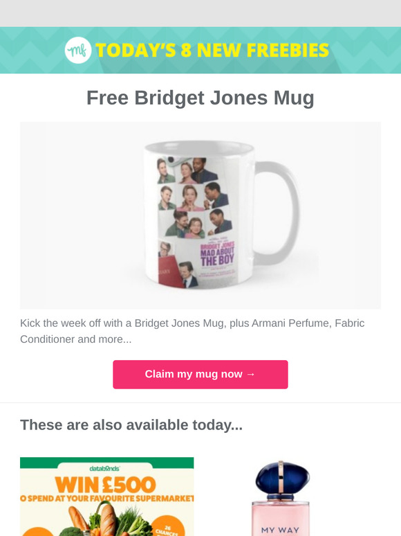 MagicFreebies: Free Bridget Jones Mug | Milled