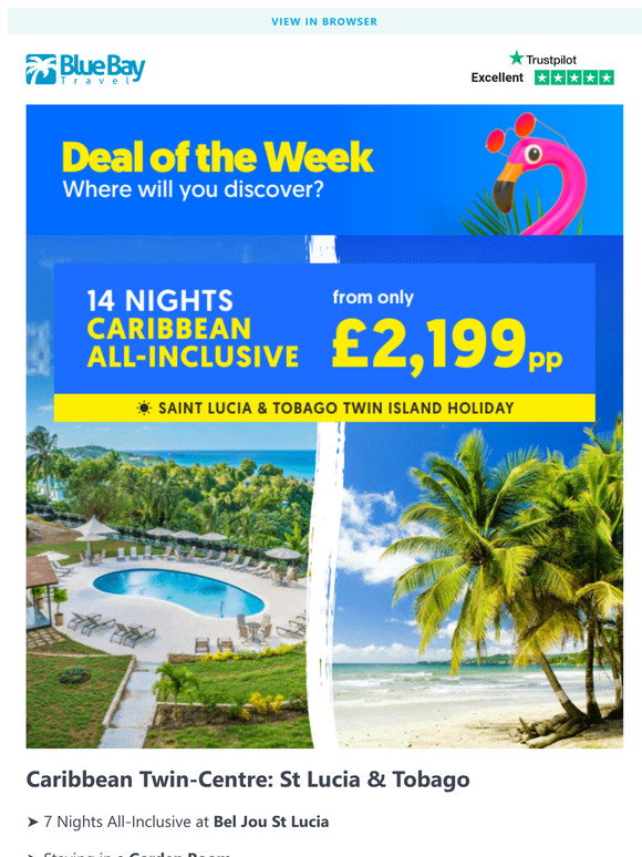 Blue Bay Travel: 🏝️ Only £2,199pp | All-Inc Caribbean Twin-Centre | Milled
