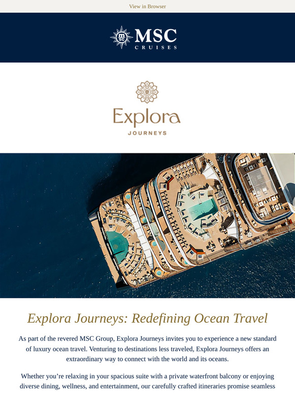MSC Cruises: Introducing Explora Journeys | Milled