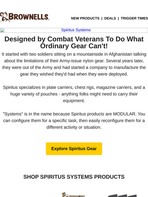 Brownells: Spiritus Systems Gear - Designed by Combat Veterans | Milled