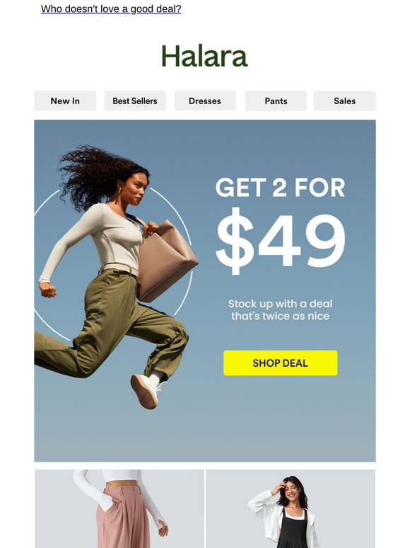 Halara: Build a Brand New Look: Get 2 for $49 | Milled