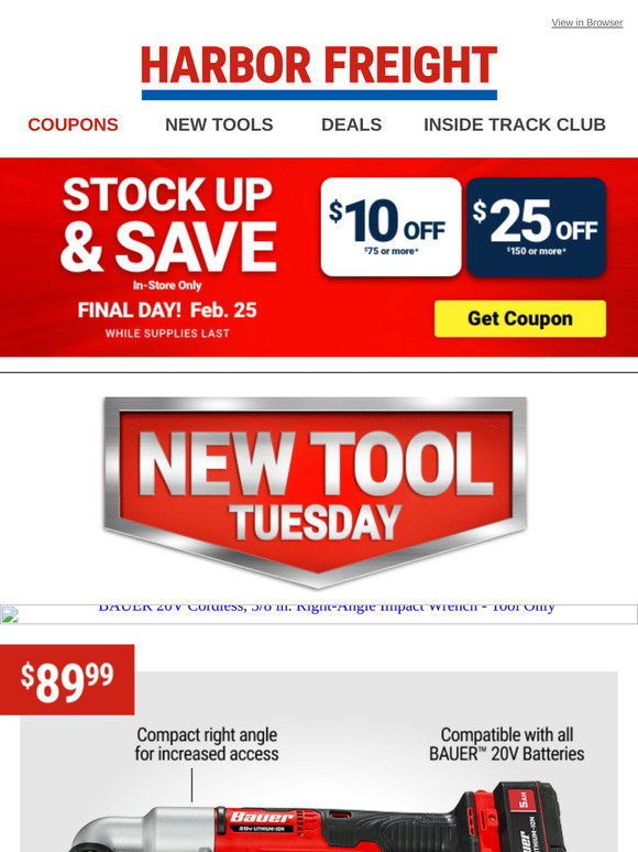 Harbor Freight New Product Alert Milled