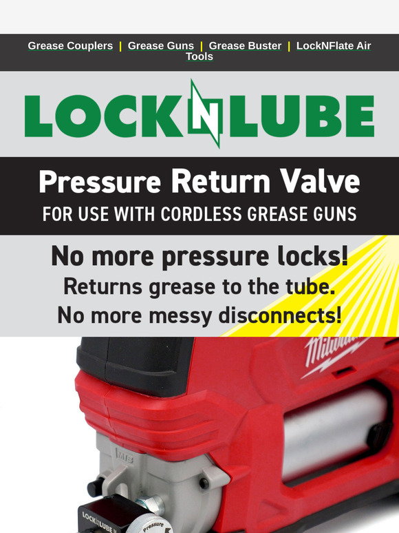 LockNLube: The LockNLube Pressure Return Valve - a MUST-HAVE for your ...