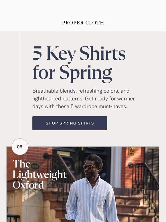 Proper Cloth: 5 Must-Have Shirts for Spring | Milled
