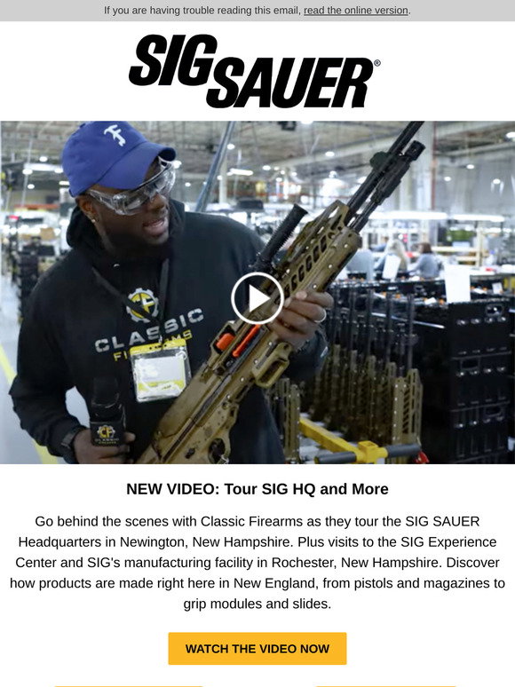 SIG SAUER: NEW VIDEO: SIG Factory Tour with Classic Firearms | Milled