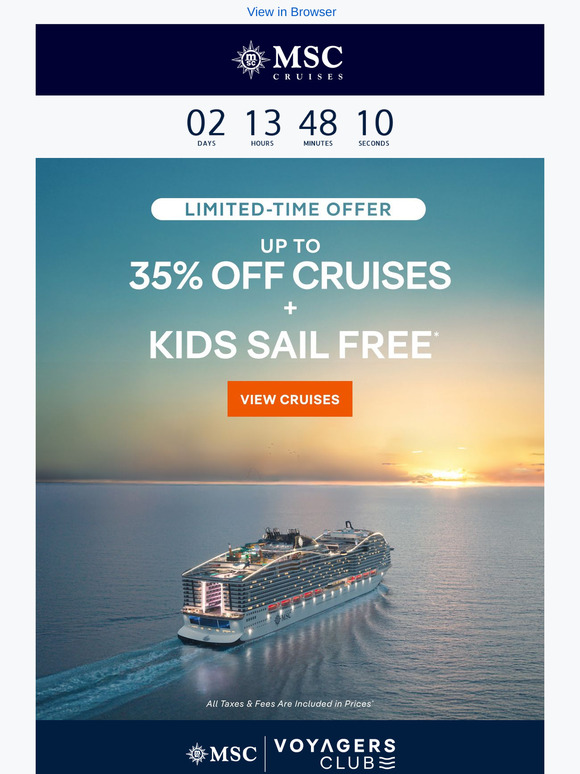 MSC Cruises: It's Time To Holiday! Our New Sale Is Here | Milled