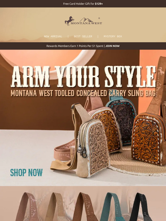 Montana West: 🔒 Arm Your Style—New CCW Sling Bag Just Dropped 👜 | Milled