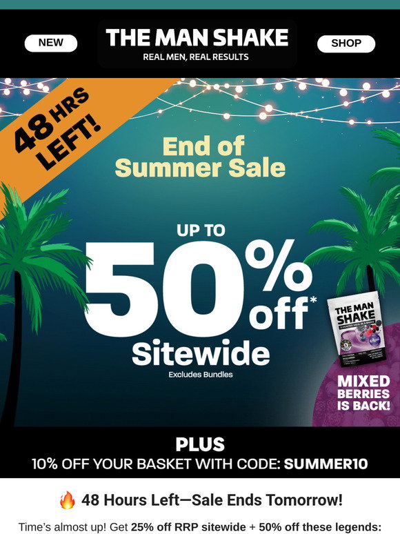 The Man Shake: 🔥 48 Hours Left! Save Up to 50% + Extra 10%! | Milled