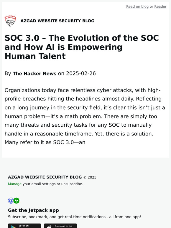 AZGAD Security: SOC 3.0 – The Evolution of the SOC and How AI is ...