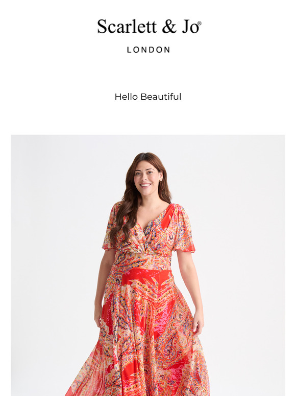 Scarlett & Jo: 👗🔥 WOW 👗🔥 The Isabelle Orange Paisley Dress is LIMITED ...