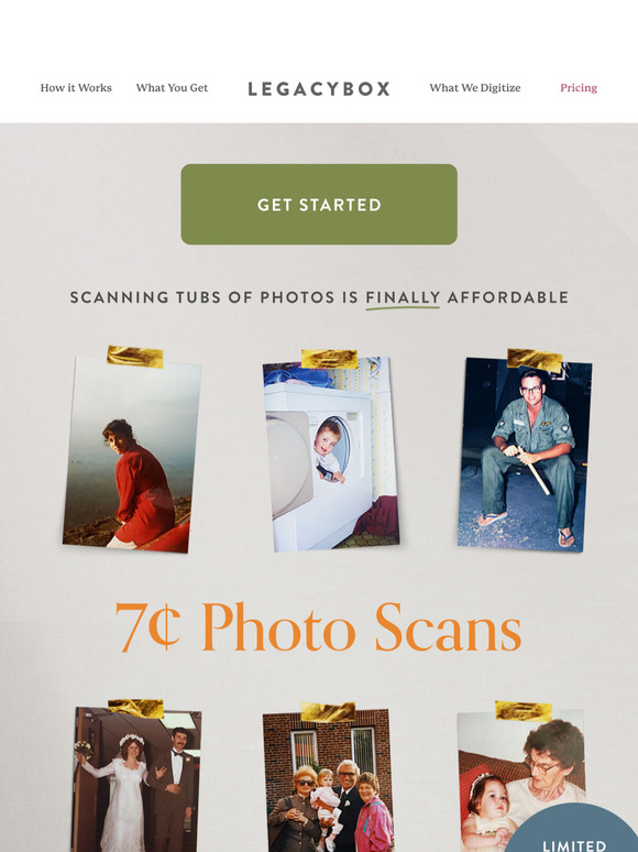 Legacybox: Scanning entire tubs of photos is finally affordable. | Milled