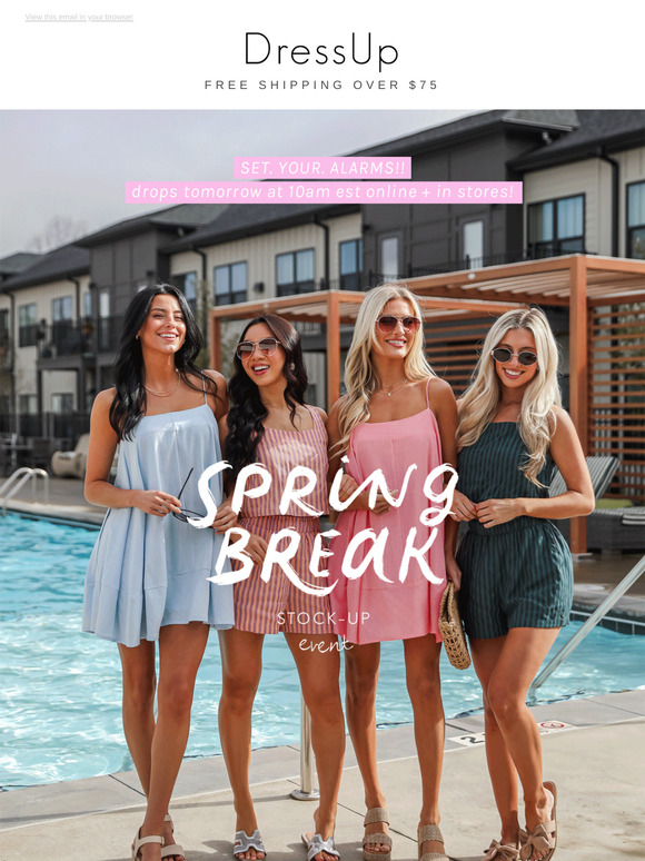 Dress Up: YOUR FIRST LOOK AT SPRING BREAK STOCK UP 👀 | Milled