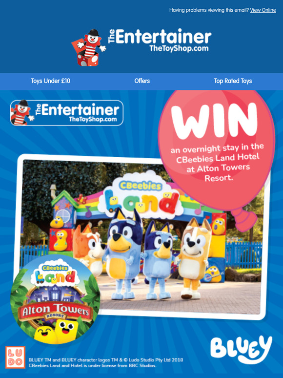 The Entertainer: Win a fantastic trip to CBeebies Land with Bluey 💙 ...
