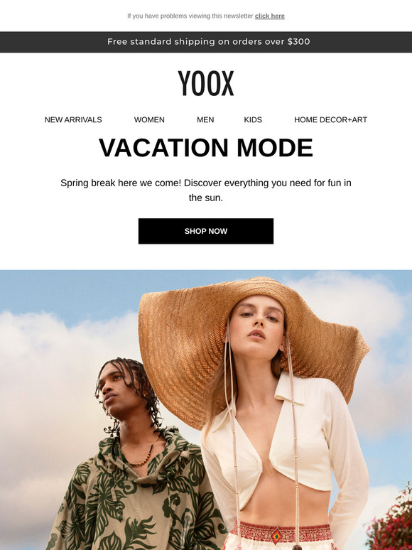 YOOX: ☀️ Get ready for spring break with these new arrivals >> | Milled