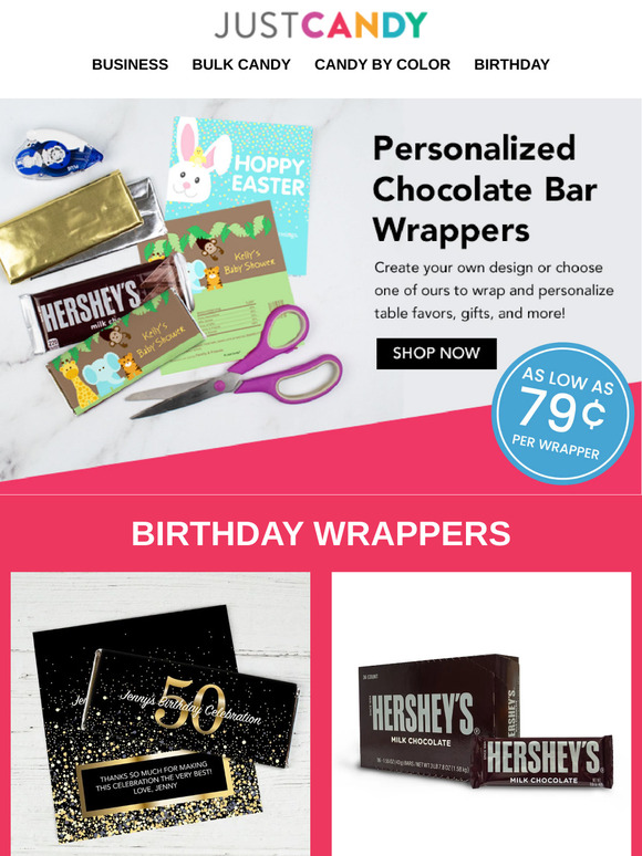 Just Candy: DIY Chocolate Bar Wrapper Party! | Milled