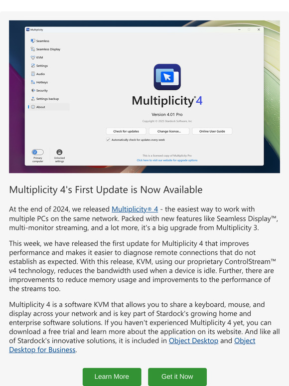Stardock: Multiplicity 4's First Update Improves Performance with ...