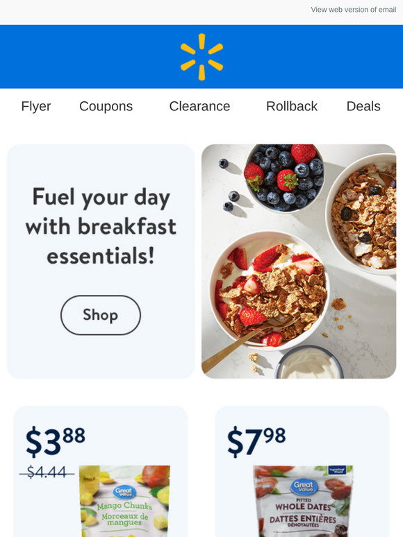 Walmart: Low prices on breakfast essentials & more 🍞 | Milled