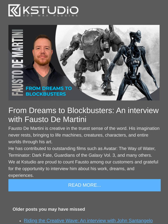 Kstudio: From Dreams to Blockbusters: An interview with Fausto De ...