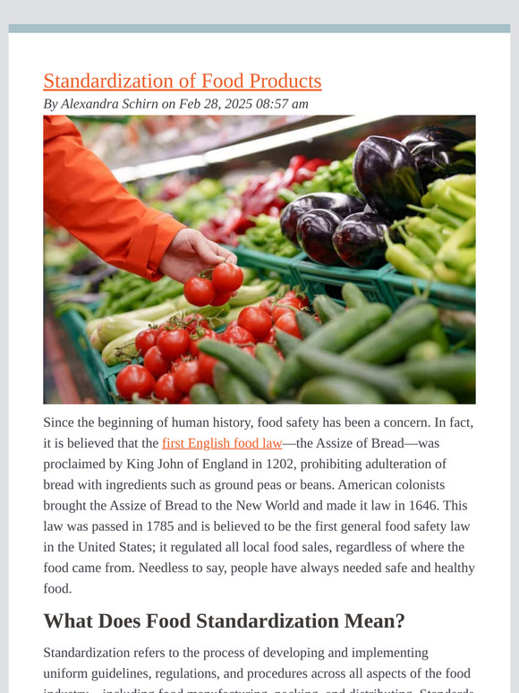 ANSI: New from the ANSI Blog: Standardization of Food Products | Milled